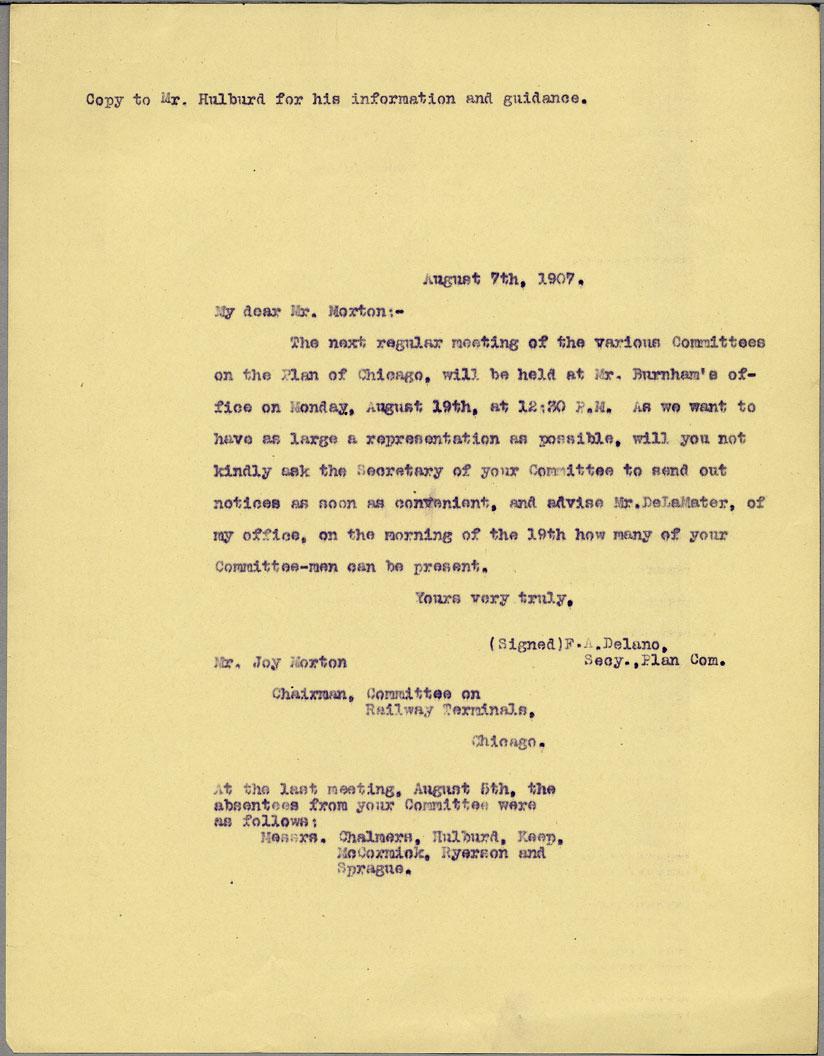 ECC | Delano, Frederic A., to Charles D. Norton