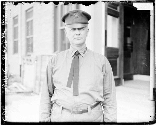 ECC | [Colonel White standing in front of Speedway Hospital, Broad
