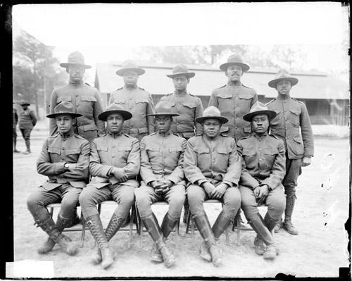 ECC | [African American officers of the 370th Infantry, posing at
