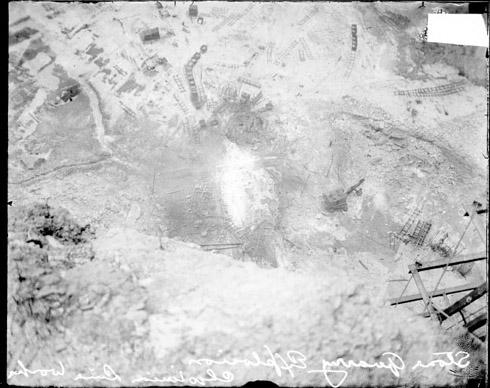 ECC | [Elevated view of stone quarry after explosion, Chicago Unio