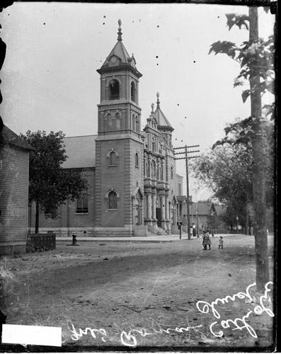 ECC | [St. Agnes Roman Catholic Church, viewed at an angle from do