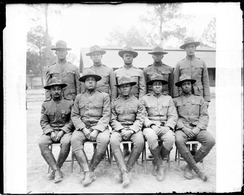 ECC | [African American officers of the 370th Infantry, posing at