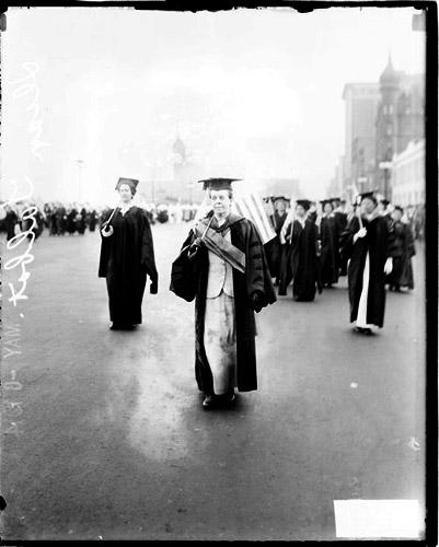 ECC | [Women's suffrage parade, Marion Talbot leading women north