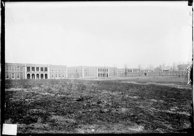ECC | [Several buildings of the Oak Forest Infirmary viewed from a