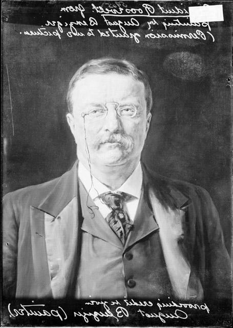 ECC | [Painting of Theodore Roosevelt by August Benziger, detail o