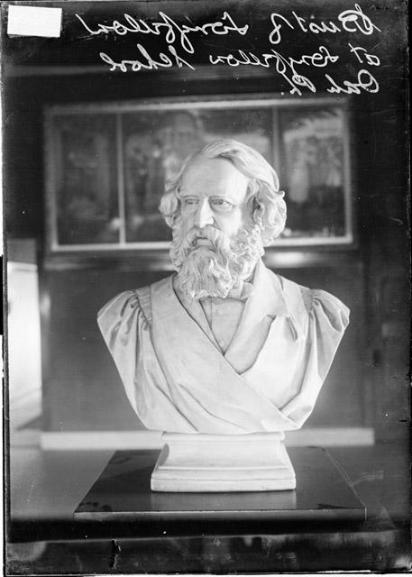 ECC | [Bust of Henry W. Longfellow displayed at the Longfellow Sch