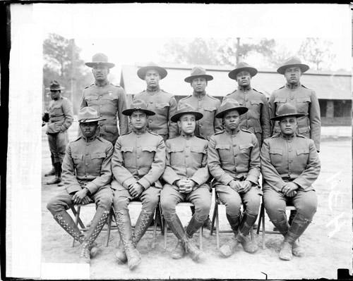 ECC | [African American officers of the 370th Infantry, posing at