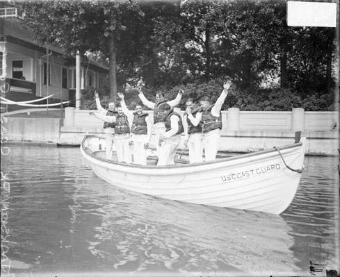 ECC | [Members of Jackson Park Coast Guard station wearing life ja