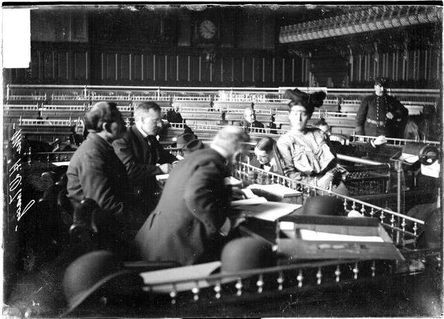 ECC | [Mrs. H. D. Tracey testifying before the speaker's rostrum i