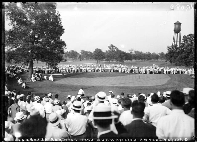 ECC | [Golf, U. S. Open, crowd of spectators encircling the green