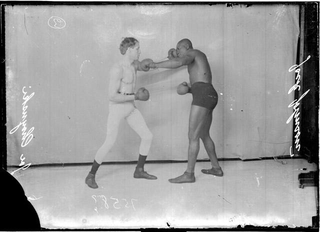 ECC | [African American pugilist Jack Johnson and pugilist Joe Cho