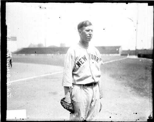 ECC | [Baseball player, J.H. Robinson, Yankees, standing at Comisk