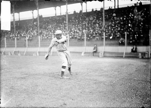 ECC | [Baseball player, Otto Hess, Cleveland Naps, stretching in t