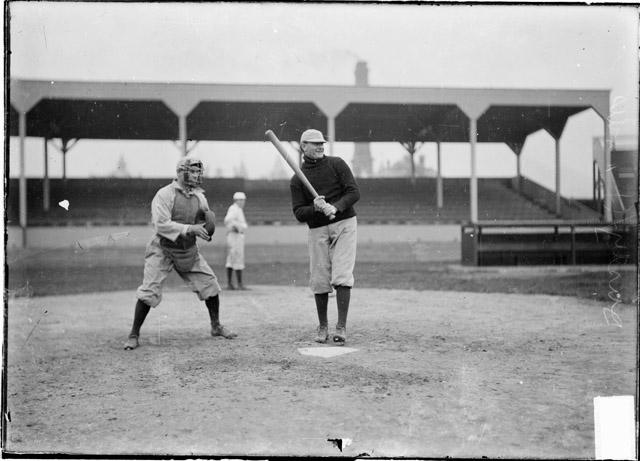 ECC | [Baseball player, Dusty Rhodes, Cleveland Bronchos batter, a