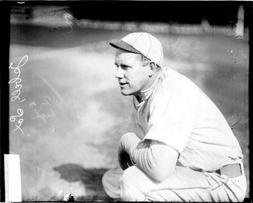 ECC | [Baseball player Frank Isbell, Chicago White Sox, crouching