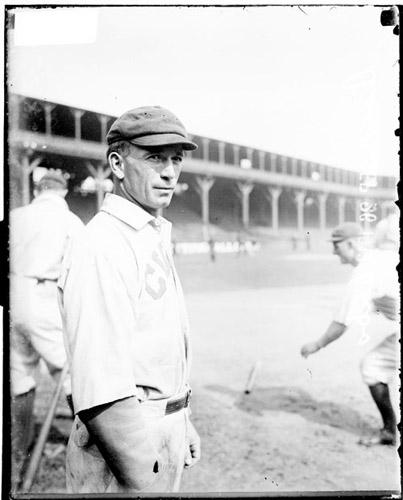 ECC | [Baseball player, Tom Leach, Cubs, standing on the field at