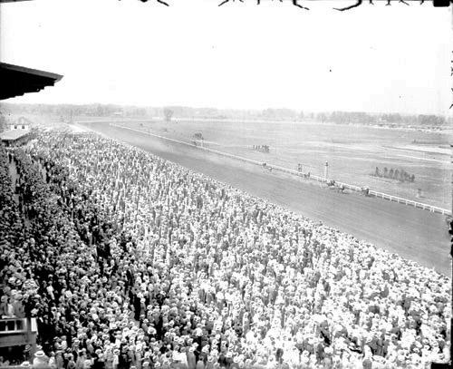 ECC | [Horse Racing, Derby Day, Washington Park Track, crowds stan