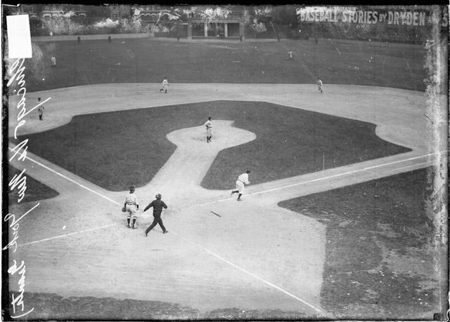 ECC | [Baseball, Cubs v. Giants, Cubs player running to first base