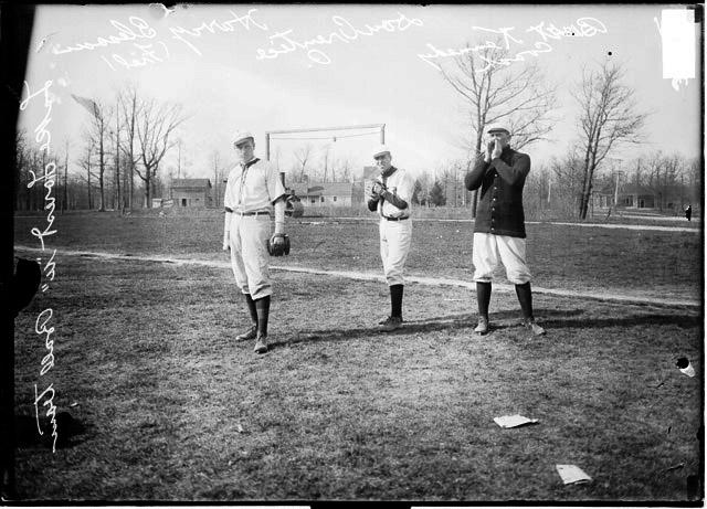 ECC | [Baseball player Harry Gleason, Coach Bert Kennedy, and Don