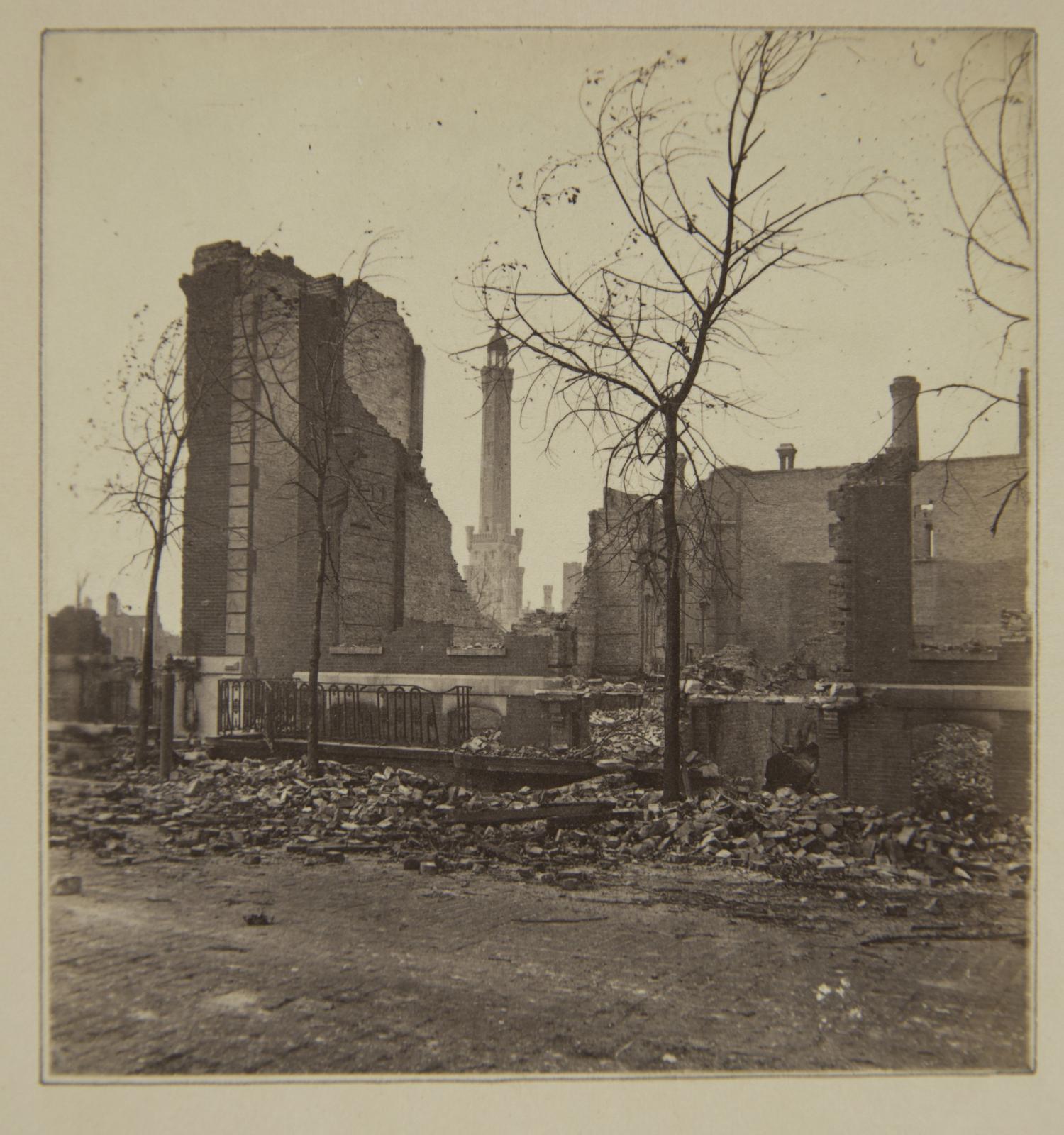 ECC | Chicago Fire of 1871: Ruins About Water Works
