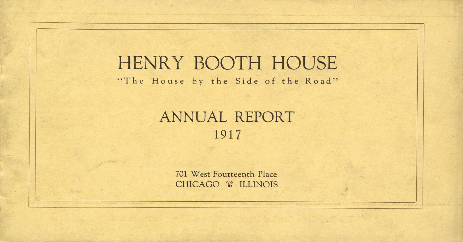 ECC | Cover of HBH Annual Report for 1917
