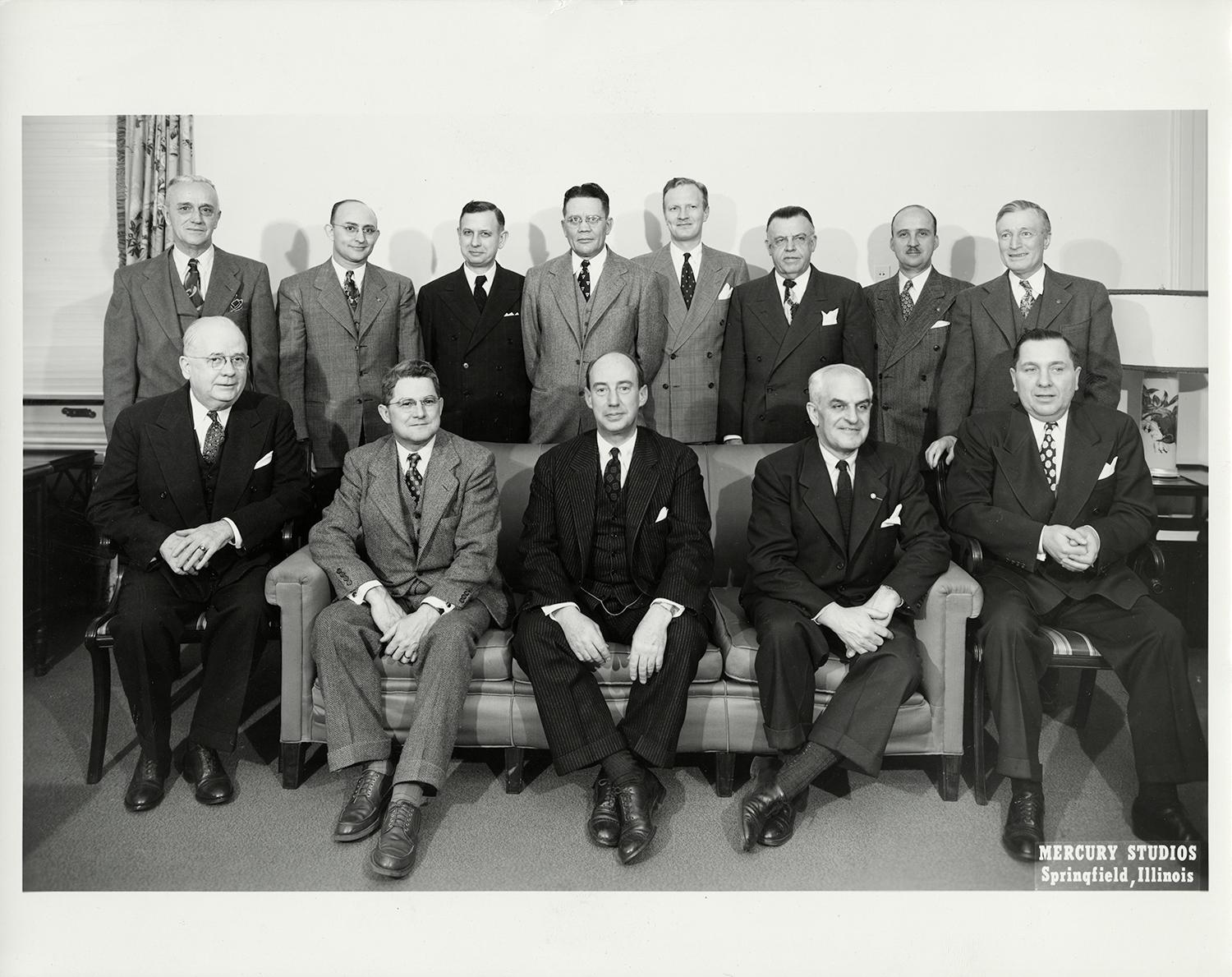 ECC | Governor Adlai Stevenson II and his cabinet. Richard J. Dale