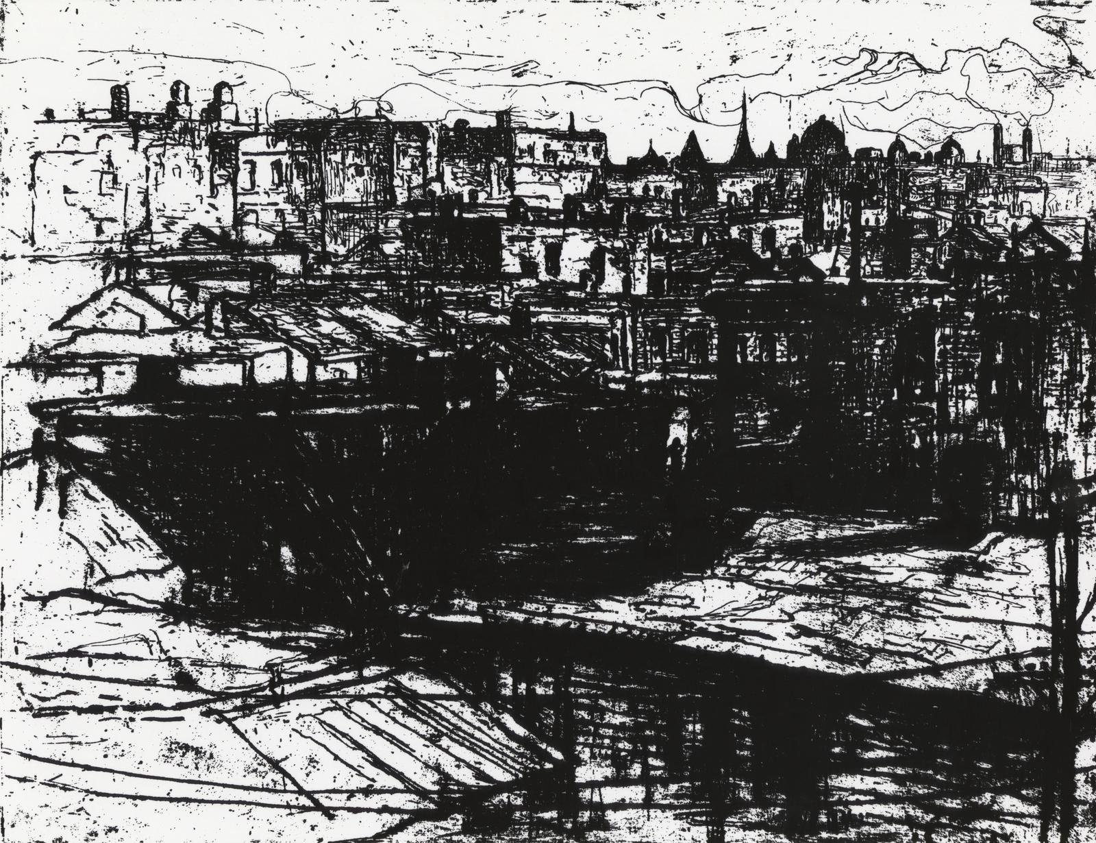 ECC | Norah Hamilton drawing "A View from Hull-House Window"