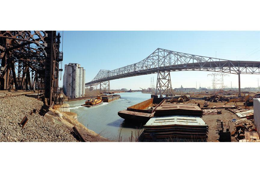 ECC | Barge and Bridges at the Calumet River