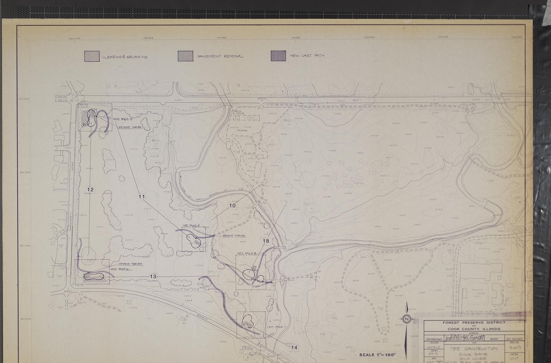 ECC | "Chick" Evans Golf Course; Tee Construction; Golf Road 3/4 M