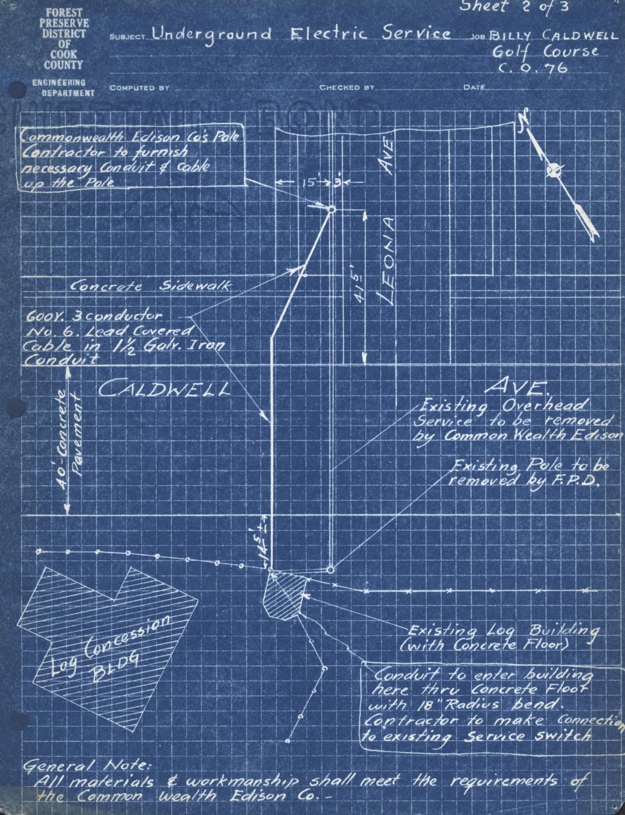 ECC | Billy Caldwell Golf Course--Underground Electric Service, sc
