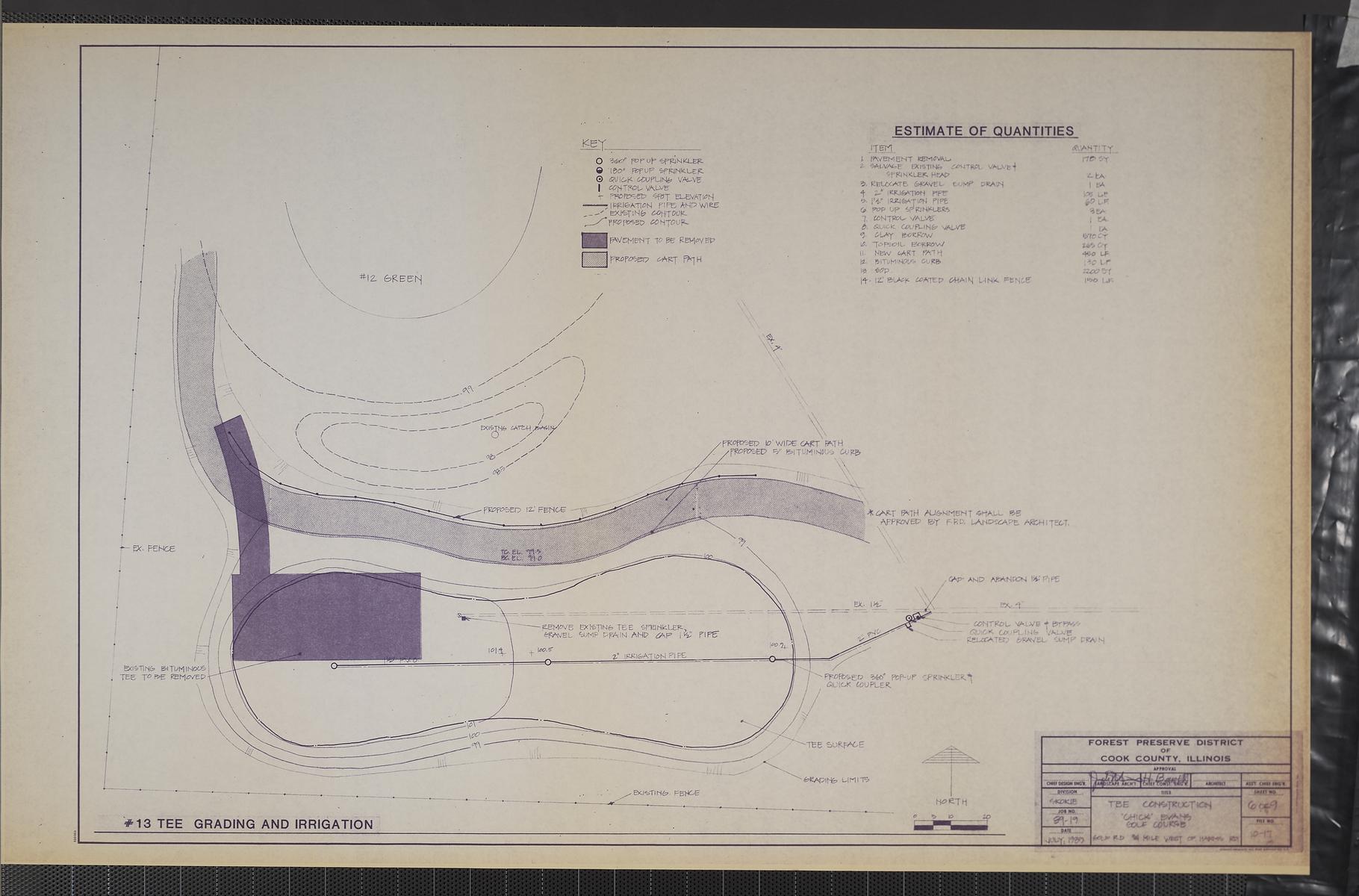ECC | "Chick" Evans Golf Course; Tee Construction; Golf Road 3/4 M