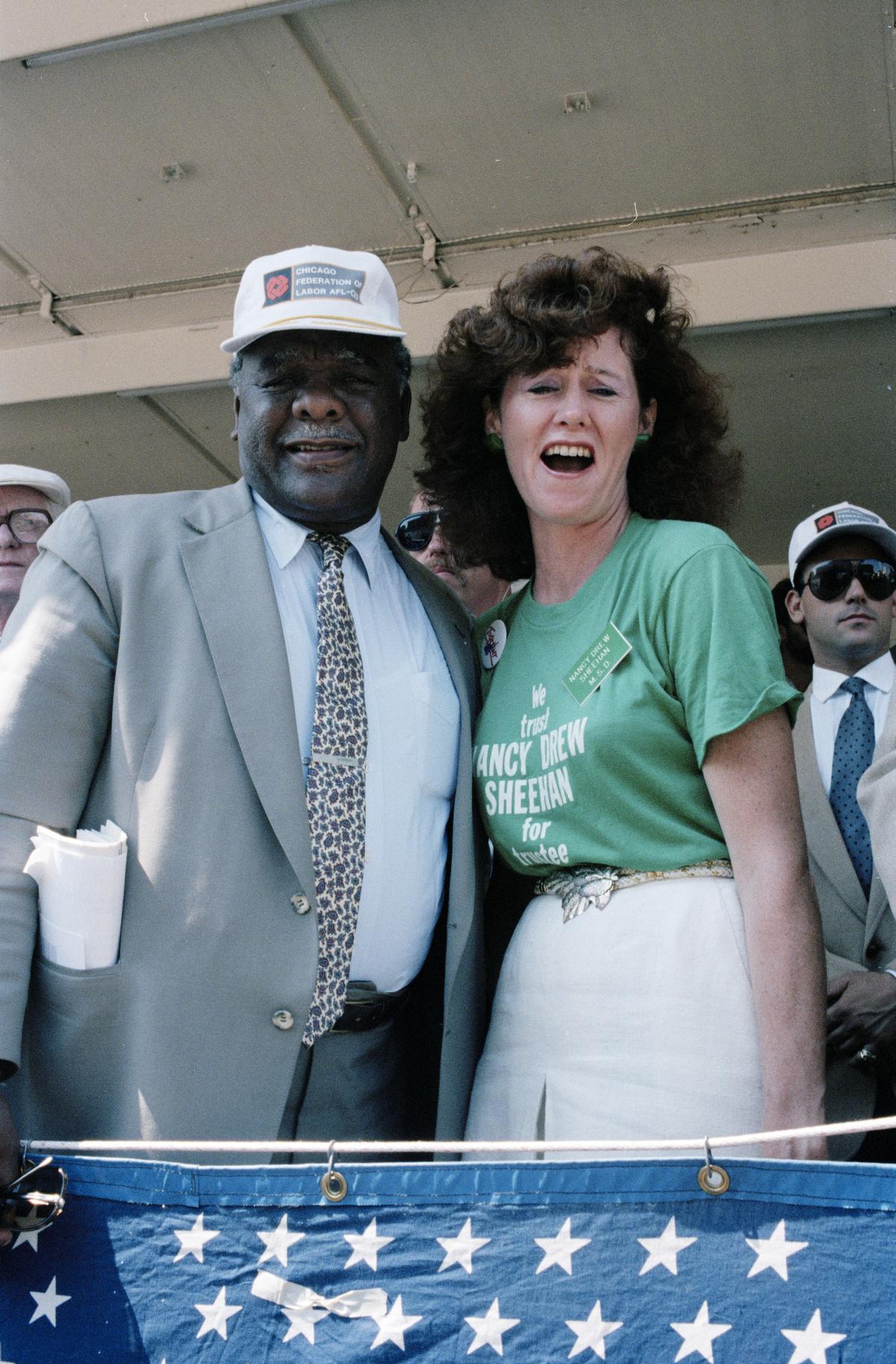 ECC | Mayor Harold Washington and Nancy Sheehan
