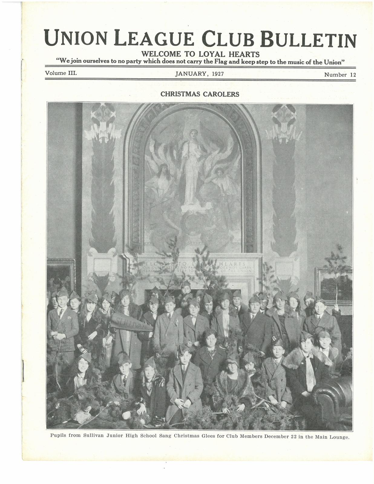 ECC | Union League Club Bulletin, vol. III: no. 12 (January 1927)